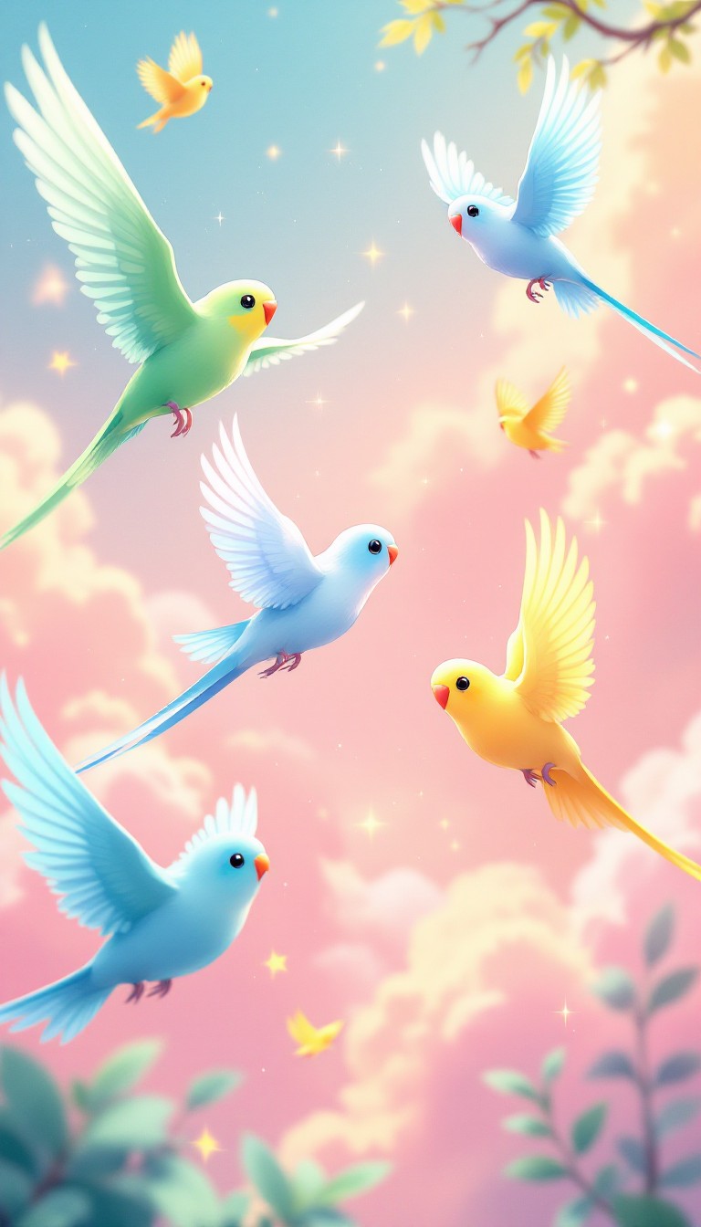 Free Vibrant Anime Birds Image - Parakeets, Anime, Birds | Download at ...