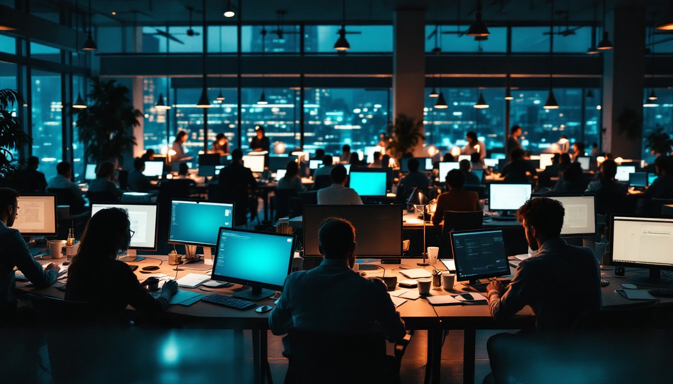 Free Digital night shift Image - Workspace, Technology, Monitors ...