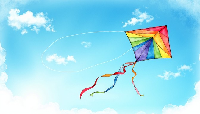 Free Colorful Sky Dancer Image - Kite, Rainbow, Sky | Download at StockCake