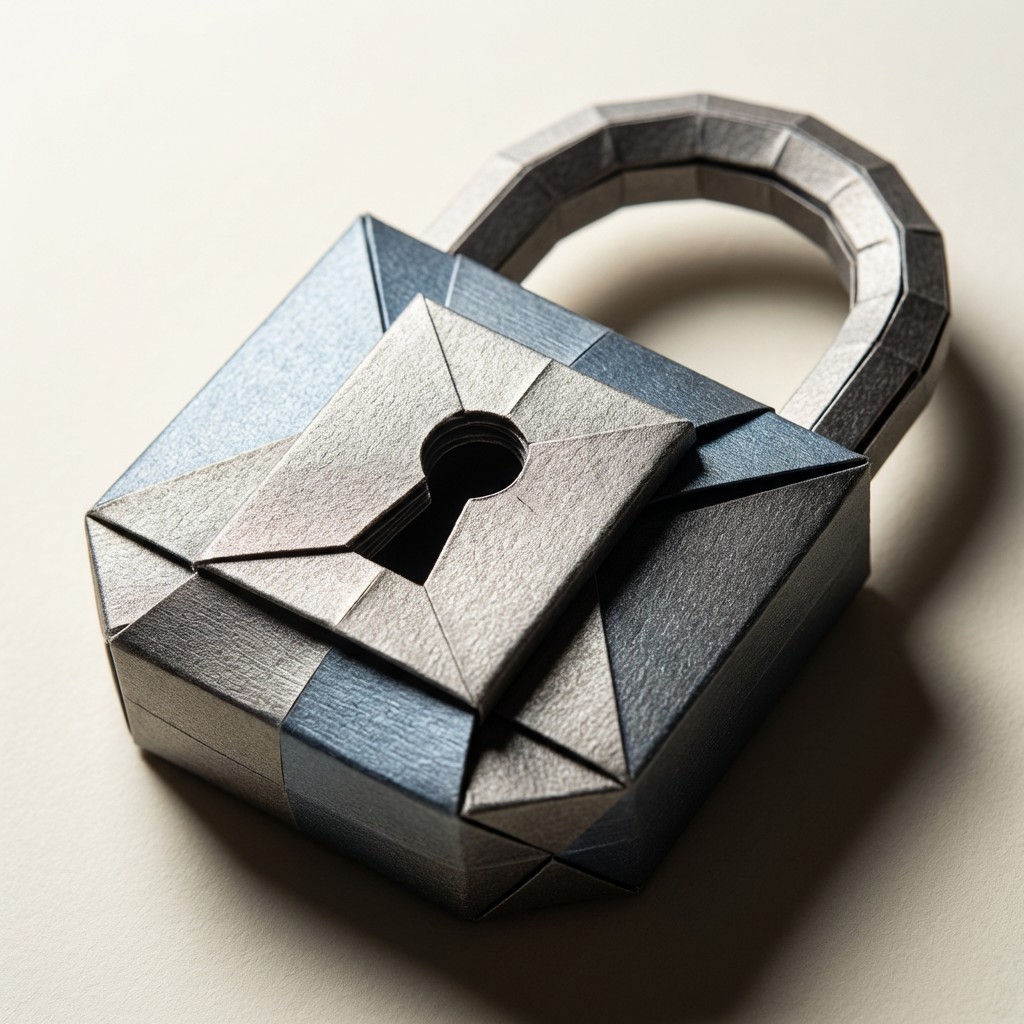 Free Paper Padlock Sculpture Image - Origami, Padlock, Papercraft ...