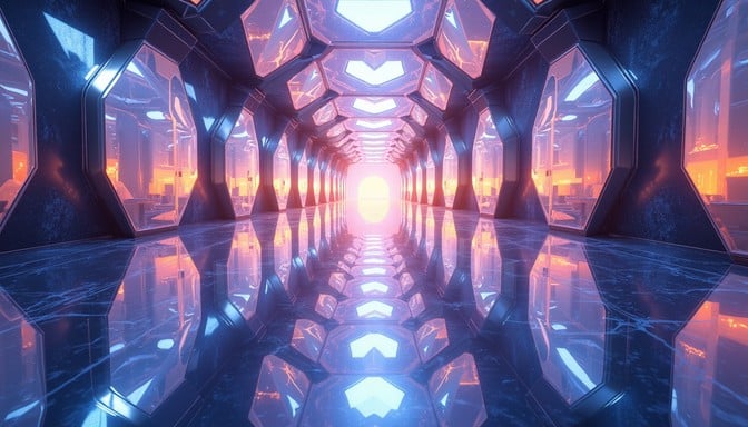 Free Infinite Mirror Passage Image Infinite Mirrors Corridor