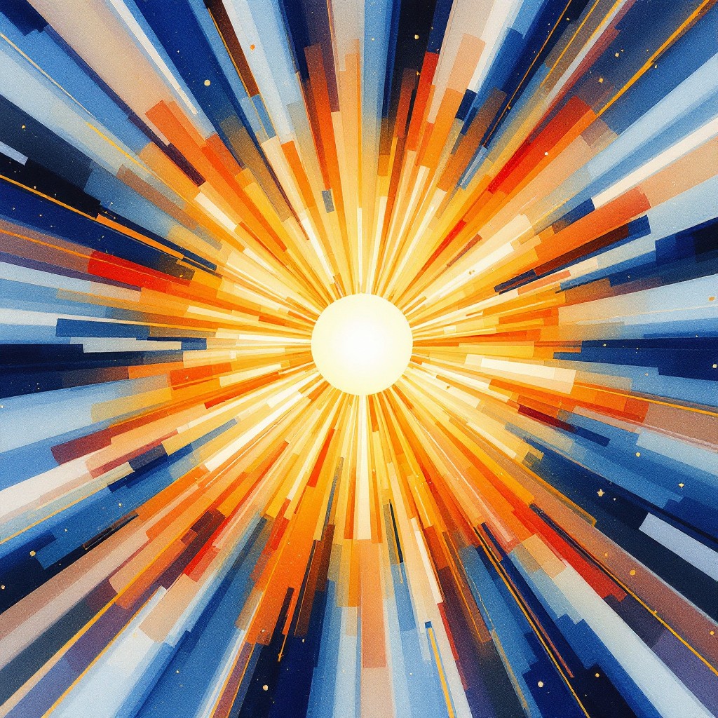 Free Radiant Color Explosion Image - Abstract, Geometric, Sunburst ...