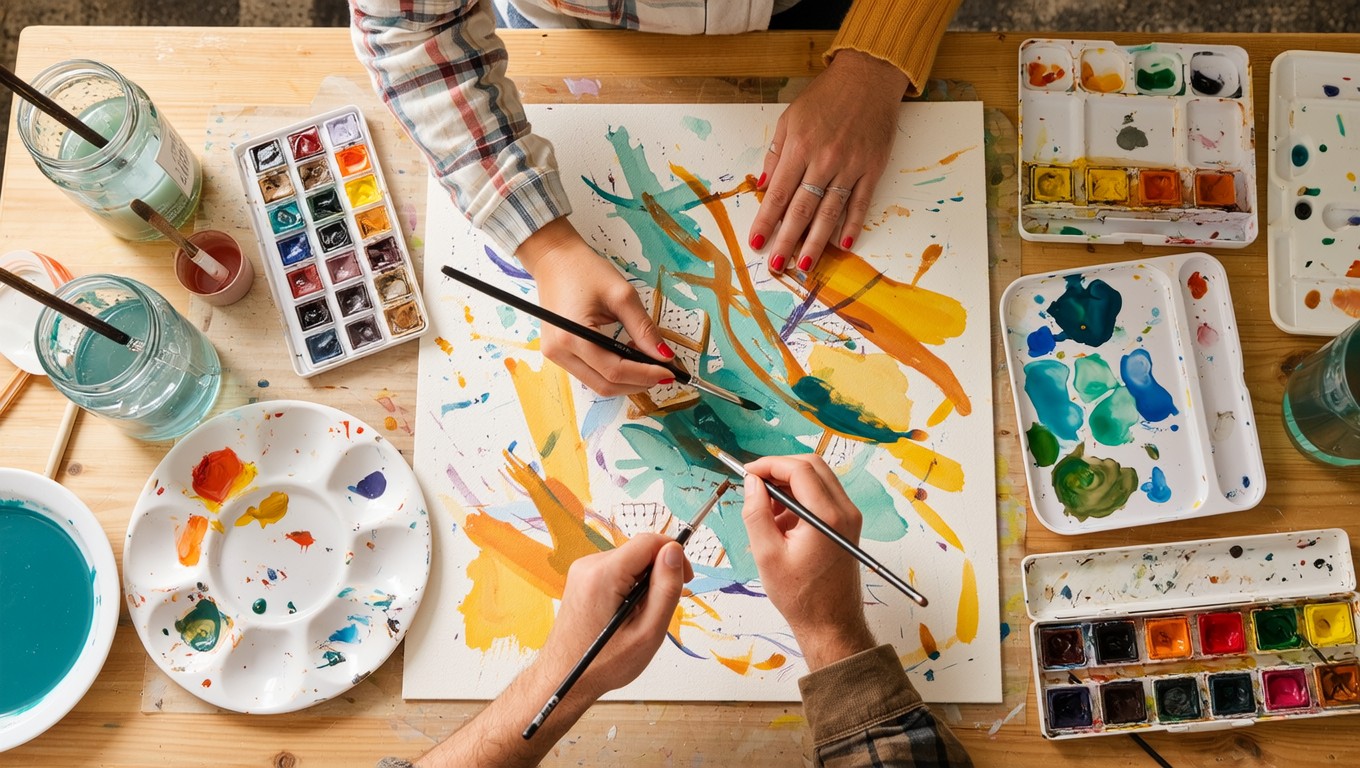 Free Creating Art Together Image - Collaboration, Teamwork, Art ...