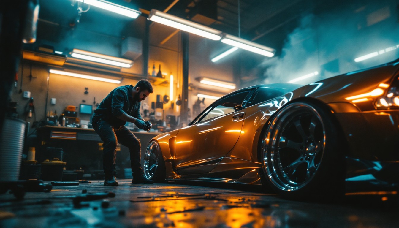 Free Workshop Night Glow Photo Automotive Workshop Mechanic