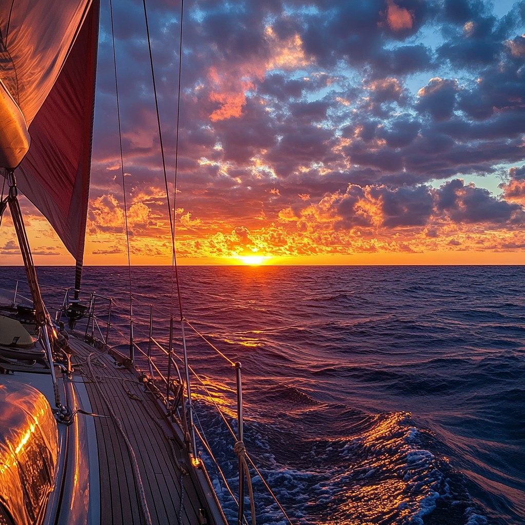 Free Sunset Sailing Adventure Image - Sunset, Sailing, Ocean | Download ...