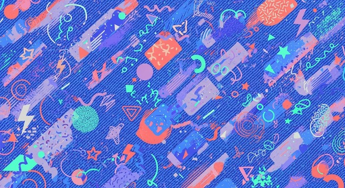 Free Vibrant Digital Pattern Image - Abstract, Geometric, Vibrant ...
