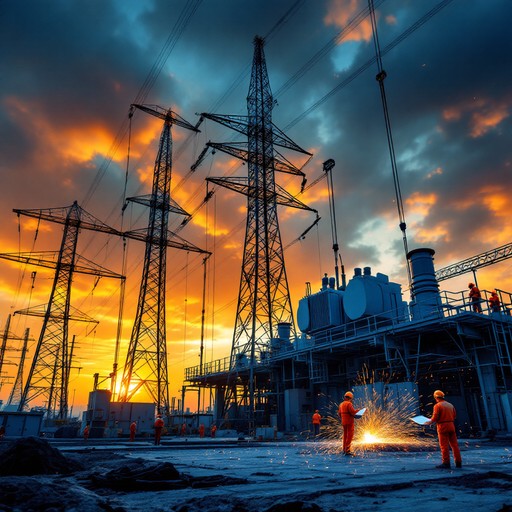 Free Power Grid Construction Image - Electrical, Infrastructure, Towers ...