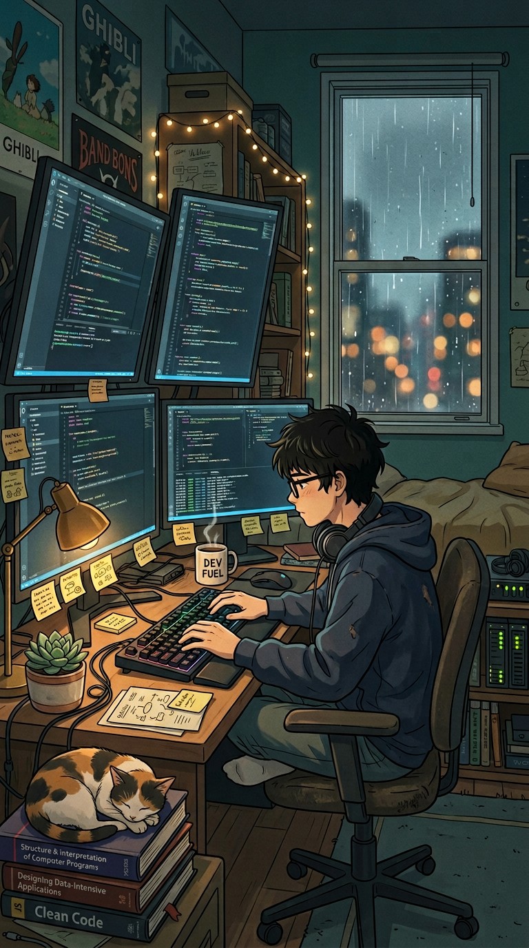 Free Lofi Developer Vibes Image - Lofi, Anime, Programmer | Download at ...