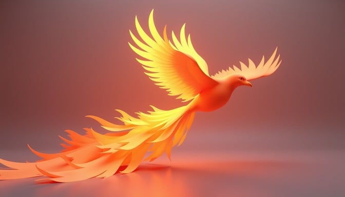 Free Ember Phoenix Reborn Image - Phoenix, Firebird, Minimal | Download at StockCake
