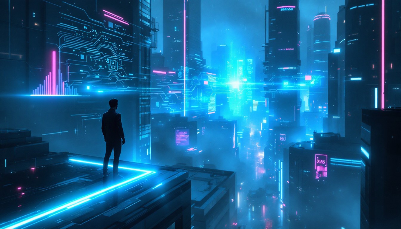 Free Neon Urban Sentinel Photo - Cyberpunk, Neon, Futuristic | Download ...