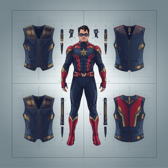 Free Superhero Costume Blueprint Photo - Superhero, Costume, Blueprint ...