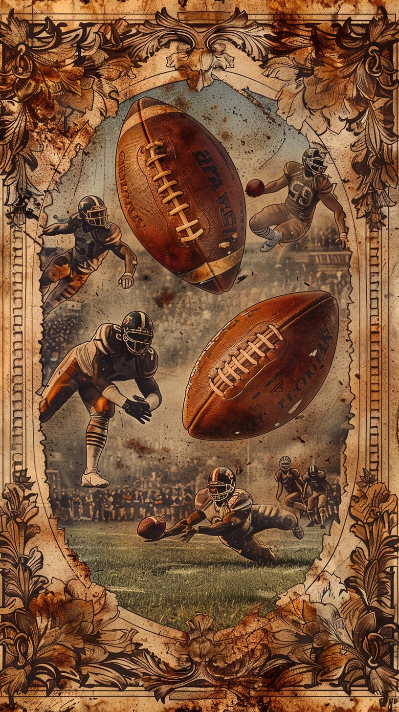 Free Vintage Football Art Image - Football, Vintage, Art | Download at ...