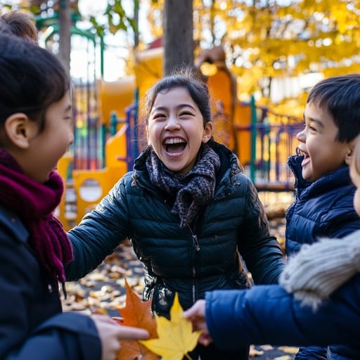Free Joyful autumn play Image - Children, Laughter, Autumn | Download ...